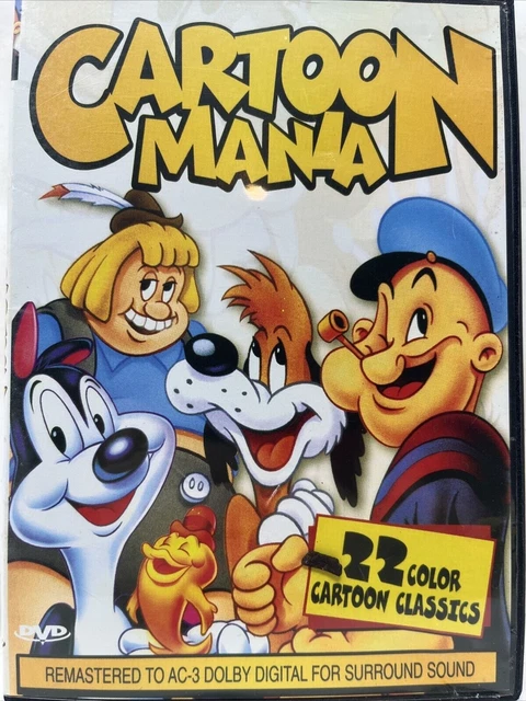 CARTOON MANIA (DVD, 2001) 22 Color Cartoon Classics - Popeye, Robin ...
