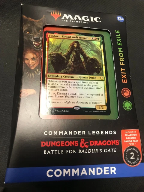 EXIT FROM EXILE Commander Deck Commander Legend Baldurs Gate Magic Mtg ...