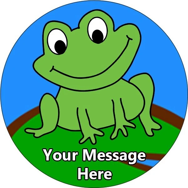 FROG CARTOON PERSONALISED Cake Toppers Edible Icing Wafer Decor Leap ...