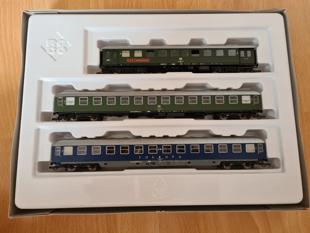 ROCO 44099 H0-REISEZUGWAGEN-SET 3-tlg. Reisebürozug, DC, 1:87, OVP, Ep ...