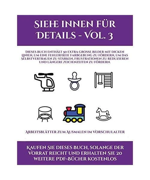 ARBEITSBLÄTTER ZUM AUSMALEN im Vorschulalter: Dieses Buch enthält 50 extra gro EUR 9,61 ...