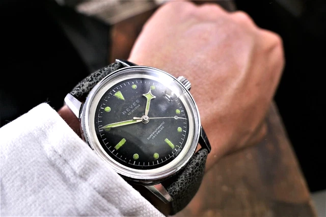 1960 REVES FELSA 4007N SUPER AUTOMATIC Vintage Military Diver Style ...