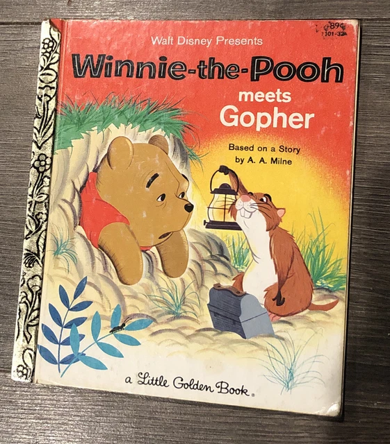 WINNIE-THE-POOH MEETS GOPHER (1981) A Little Golden Book Walt Disney A ...
