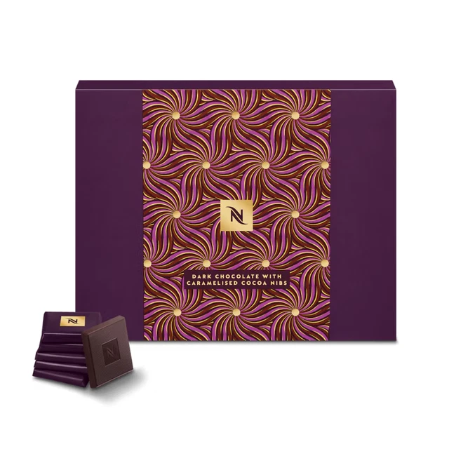 NESPRESSO DARK CHOCOLATE Squares Caramelised Cocoa Nibs 2025 Limited ...