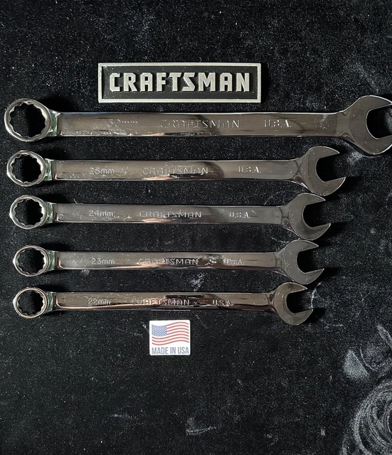 NOS 🔥 CRAFTSMAN Professional 5pc Metric 22-30mm Combo Wrench Set 45966 ...