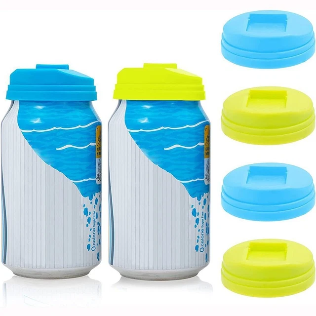 REUSABLE SODA CAN Lid Plastics Soda Can Covers Drink Lid Cap Drink Soda ...