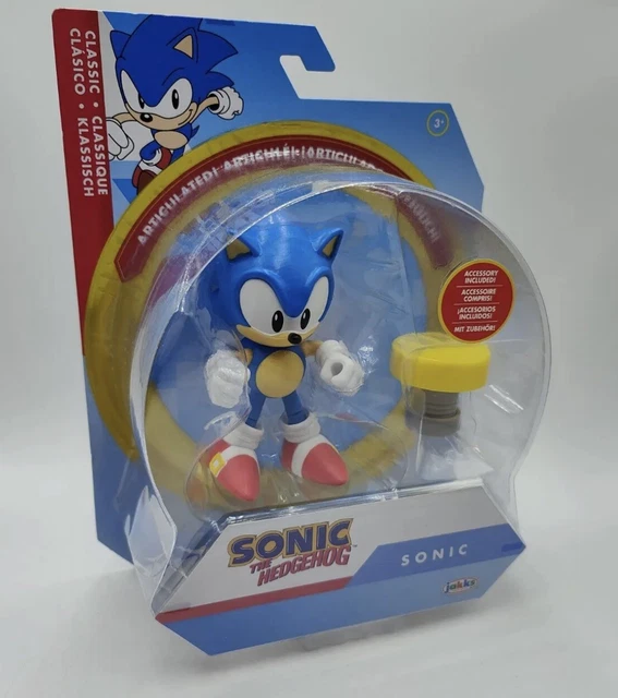 SONIC THE HEDGEHOG Classic Sonic & Spring 4" Action Figure Jakks ...
