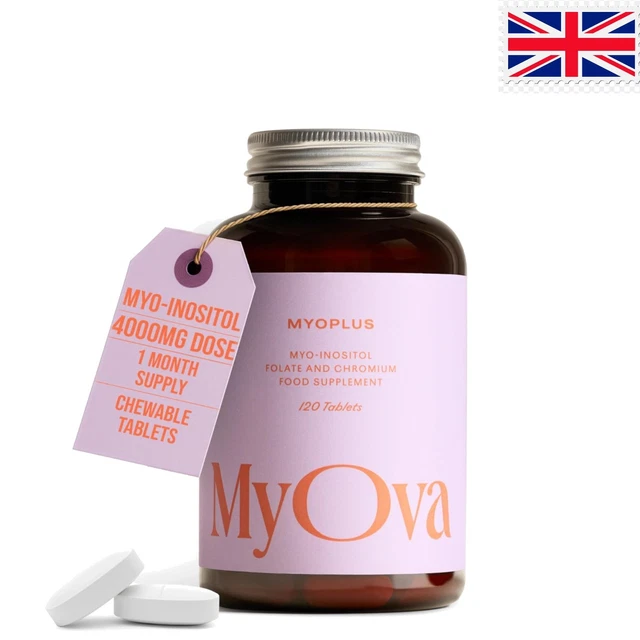 MYO-INOSITOL TABLETS FOR PCOS Support - 4000mg + 120 Chewable Easy ...