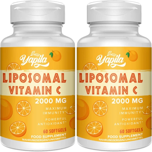 LIPOSOMAL VITAMIN C Capsules 2000Mg(2 Pack), Maximum Absorption, High Dose VIT C £48.02 ...