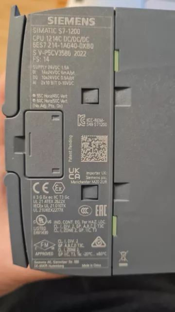 SIEMENS SIMATIC S7-1200 1214C CPU (6ES7214-1AG40-0XB0) EUR 245,00 - PicClick DE