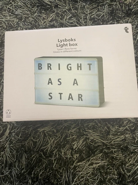 PLASTIC LYSBOKS LIGHT Box Sign LED Glows In Different Colours £5.93 ...
