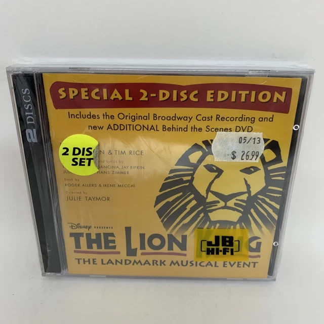 THE LION KING SPECIAL 2-DISC EDITION DVD + CD Broadway Cast BRAND NEW ...