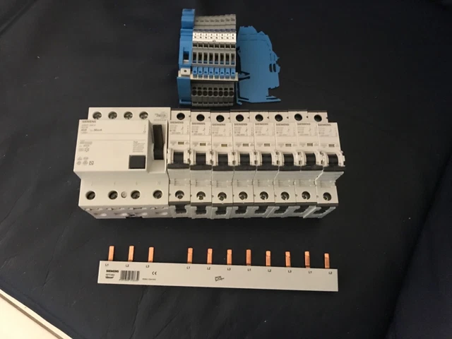 SIEMENS FI- LS COMB CLAMPS SET 40A 30 mA 4X 10A 4X 16A. MINT CONDITION ...