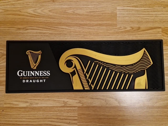 GUINNESS BAR RUNNER Thick Rubber Man Cave Home Bar Pub Shed £20.48 ...