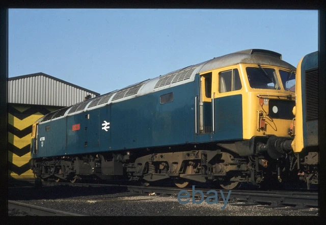 ORIGINAL 35MM SLIDE- Class 47/7 - 47705 'Lothian' on shed at Haymarket ...