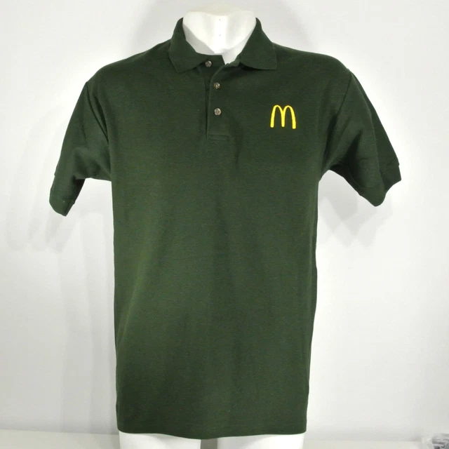 MCDONALDS FAST FOOD Employee Uniform Polo Shirt Green Size M Medium NEW ...