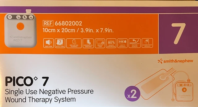 PICO 7 SINGLE Use Negative Pressure Wound Therapy System. 10cm X 20cm £ ...