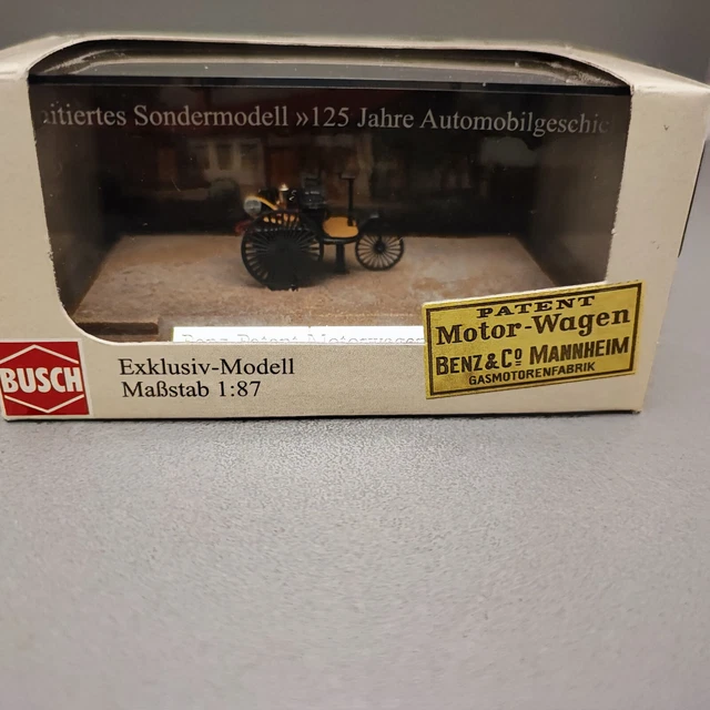 BUSCH 40005 H0 Automodell Kleindiorama Benz Patent Motorwagen 1886 ...