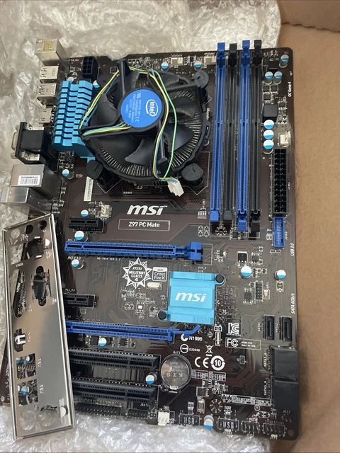 MSI Z97 PC Mate ATX motherboard with I/O shield for desktop computers £48.28 - PicClick UK