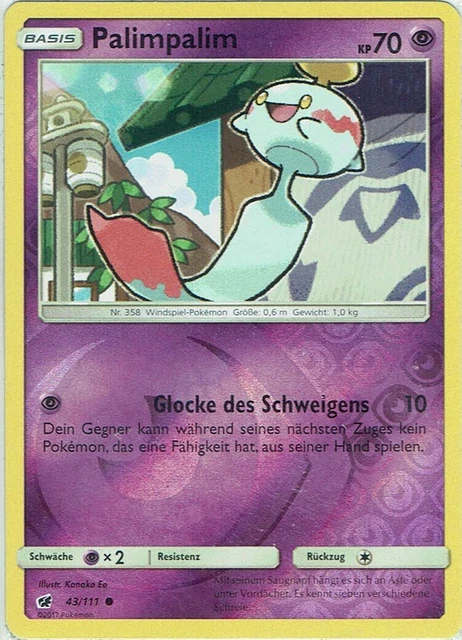 POKEMON CARTE REMONTER Le Sturmröte Numéro 43/111 Palimpalim Reverse ...