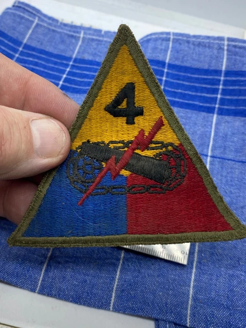 ORIGINAL WW2 US Army 4th Armoured Division Shoulder Badge £18.00 ...