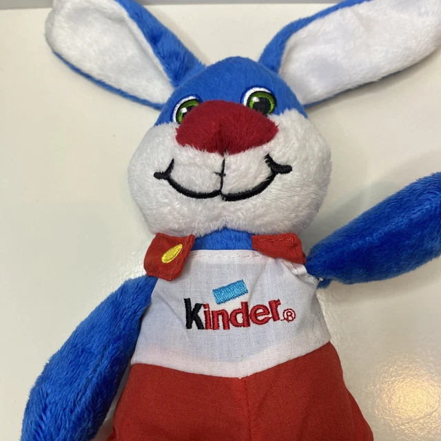 FERRERO KINDER SURPRISE Blue Bunny Rabbit Plush Soft Promo Toy 25cm VGC ...