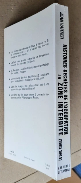 HISTOIRES SECRÈTES DE l'Occupation en Zone Interdite 1940 1944 J VATIER ...