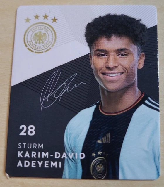 CARTE DE COLLECTION REWE DFB Coupe du Monde 2022, Karim-David Adeyemi ...