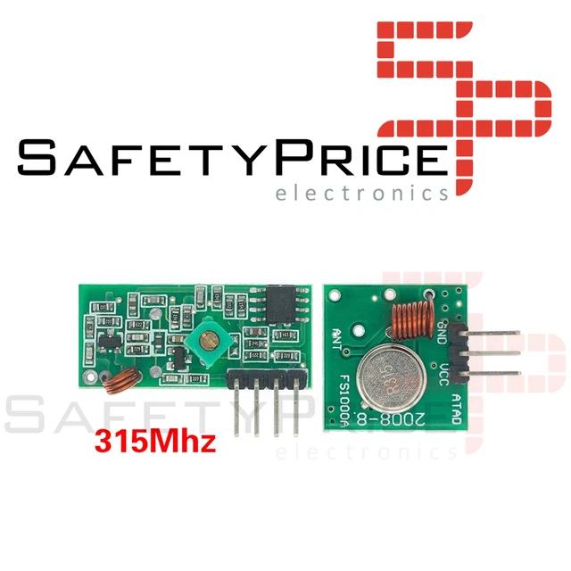 ARDUINO RF 315MHZ Electronic Wireless Transmitter and Receiver Module ...