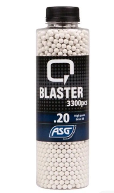 ASG AIRSOFT Q BLASTER 0.20g 6mm BB’s 3000 BOTTLE WHITE £7.49 - PicClick UK