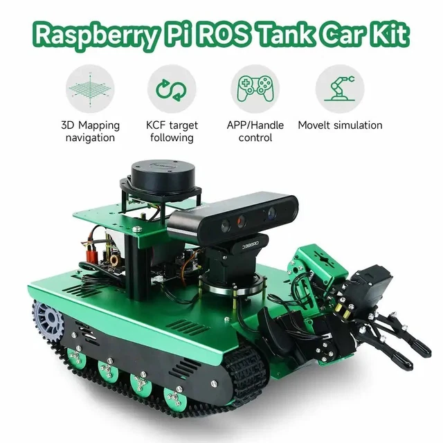 AGV ROS TANK Car Robot Arm Ultimate Kit V5 Lidar Programming Raspberry Pi 4B UGV $3,205.64 ...