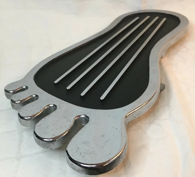 BARE FOOT GAS Pedal Vintage Cal Custom Chrome Surfer Man Cave Bar ...