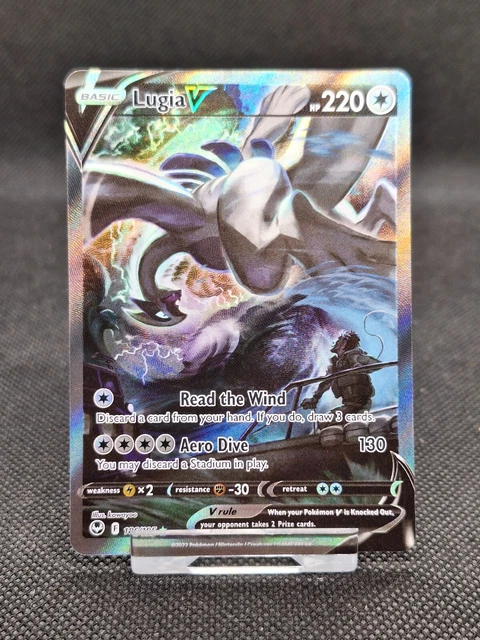 POKEMON TCG CARD Lugia V alt art 186/195 Silver Tempest Pack Fresh Mint ...