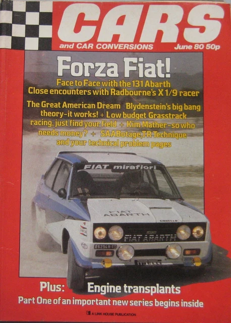 CARS & CAR Conversions magazine June 1980 featuring Fiat Abarth £5.99 ...