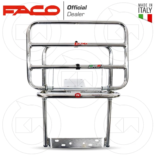 CHROME REAR LUGGAGE Rack For Vespa Px 125 150 200 / Faco Rainbow £47.30 ...