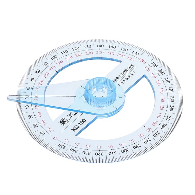 PLASTIC 360 DEGREE Protractor Angle Edge Finder Measuring Ruler ...
