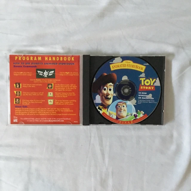 DISNEY'S TOY STORY Animated StoryBook Windows Mac 1996 Pixar CD-ROM PC ...