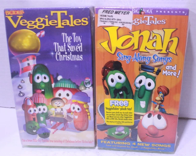 VEGGIETALES JONAH SING-ALONG Songs & Toy That Saved Christmas VHS NEW ...