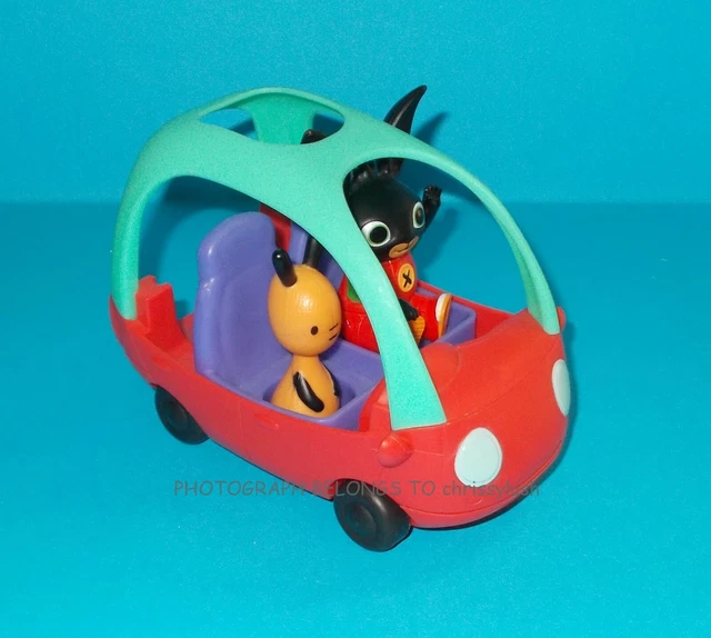 CBEEBIES BING THE Bunny & Flop Red Push Along Car With Figures £12.00 ...