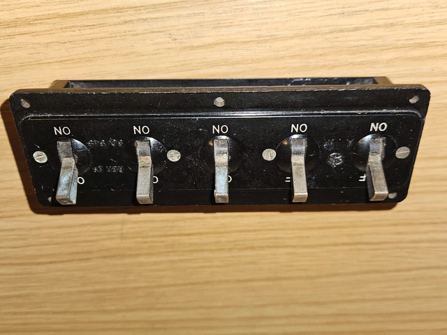 WW2 WWII 40'S RAF Lancaster Aircraft Cockpit Instrument Panel 5 Way ...