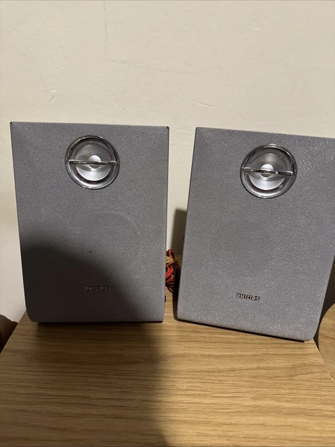 PHILIPS MCB240 STEREO Micro Hifi Speakers Audio Monitors Pair £1.75 ...
