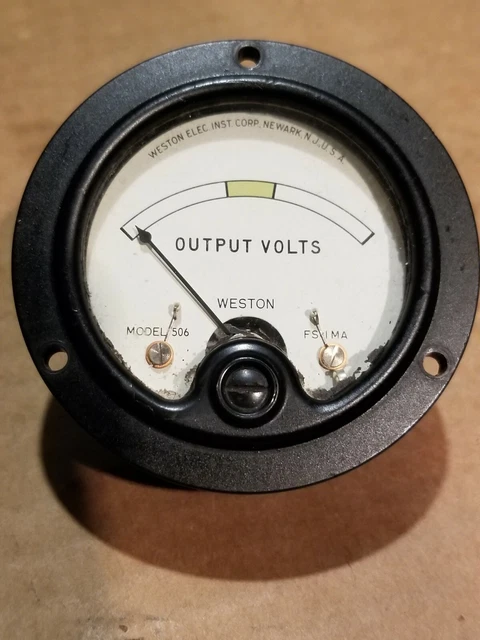 VINTAGE WESTON ELECTRIC Model 506 Output Meter Gauge EUR 15,44 ...