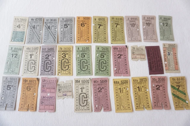 BIRMINGHAM CITY TRANSPORT Bus Tram Ticket with Period Adverts x30 Ref C ...
