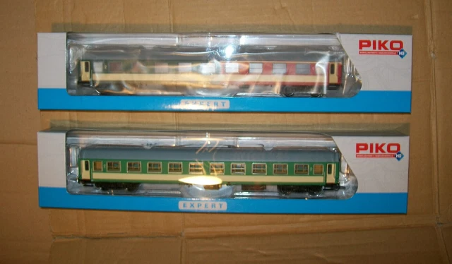 PIKO H0 ZUGSET Konvolut PKP 104A + 111A Personenwagen 97617 97608 2 ...