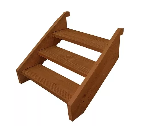 EZI-STEP MERBAU TIMBER Stair Kit 3 Step Complete with 1200mm.Treads ...