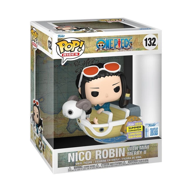 FUNKO POP RIDES One Piece Nico Robin With Mini Merry II Limited Edition ...