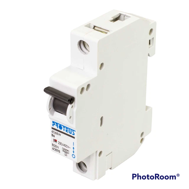 PROTEUS SINGLE POLE 6kA Type B Curve MCB 6A 16A 20A 32A 40A 60898 £2.99 - PicClick UK