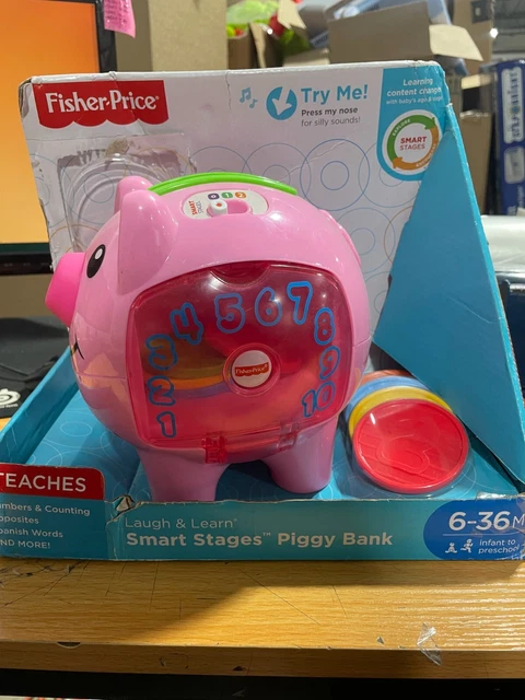 FISHER-PRICE LAUGH & Learn Smart Stages Piggy Bank (DAMGED BOX) $25.99 ...