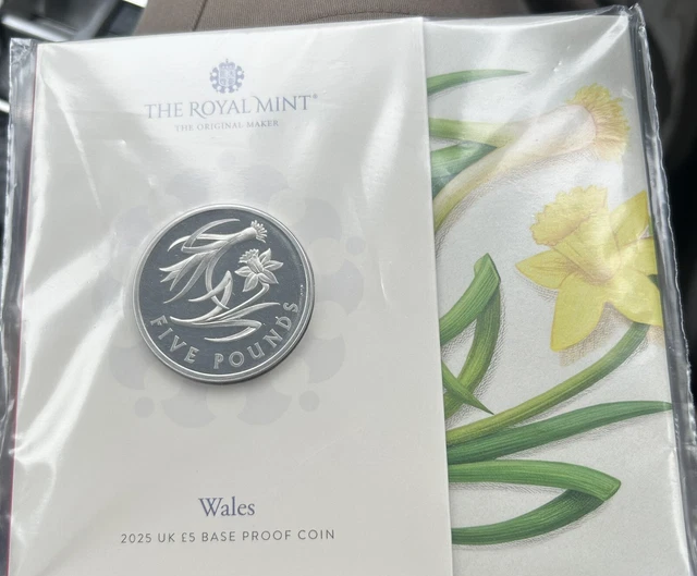 WALES 2025 Four Nations Base proof £5 royal Mint Pack Limited Edition ...