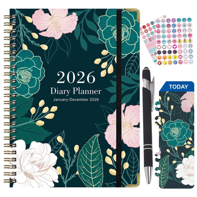 2026 DIARY, DIARY 2026 A5 Week to View Weekly Monthly Planner Agenda 6. ...